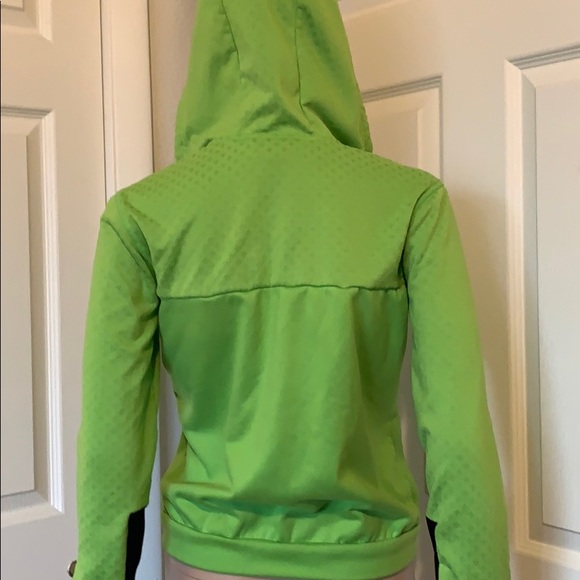 adidas | Tops | Adidas Climaheat Neon Green Hoodie Jacket | Poshmark